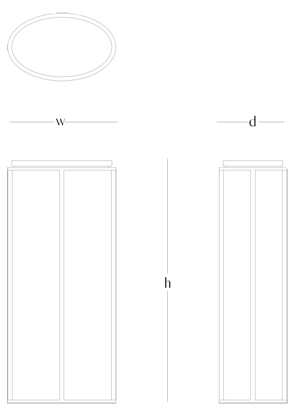 Olive oval plinth - Loom Furniture | Loom Furniture