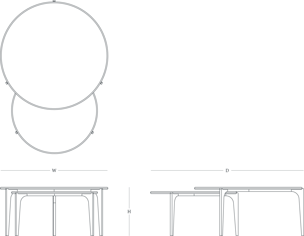 Contour round nesting coffee table - Set - Loom Furniture | Loom Furniture
